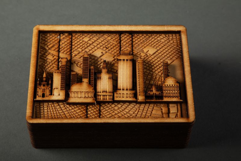 City Line- Puzzle Box - White Rabbit Gameworks -Wood Puzzle